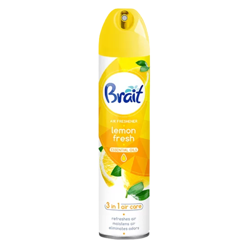Brait 3in1 Air Care Odświeżacz Powietrza Spray Lemon Fresh 300ml
