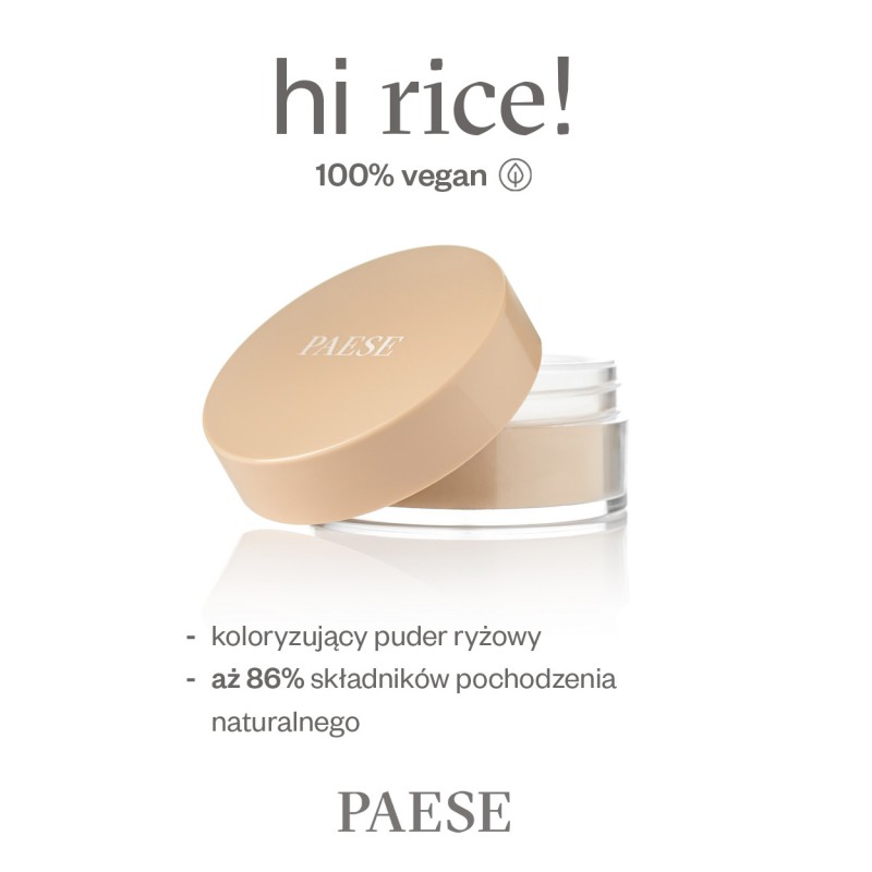 Paese Hi Rice! Koloryzujący Puder Ryżowy 20 Natural 10G